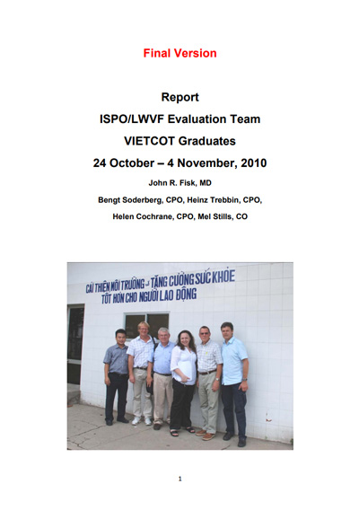 ISPO/LWVF Evaluation team VIETCOT graduates report – ISPO